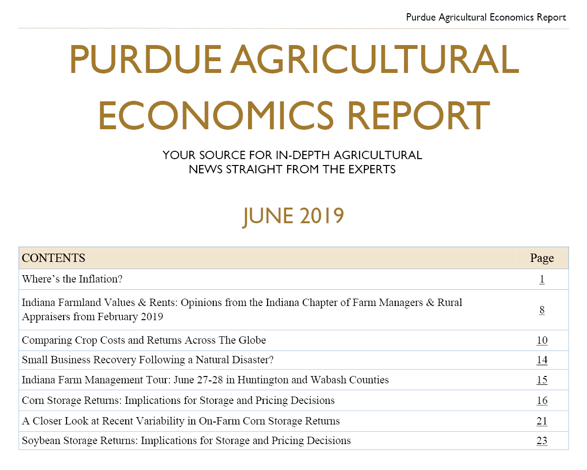 Purdue Agricultural Economics Report, June 2019 - Purdue University