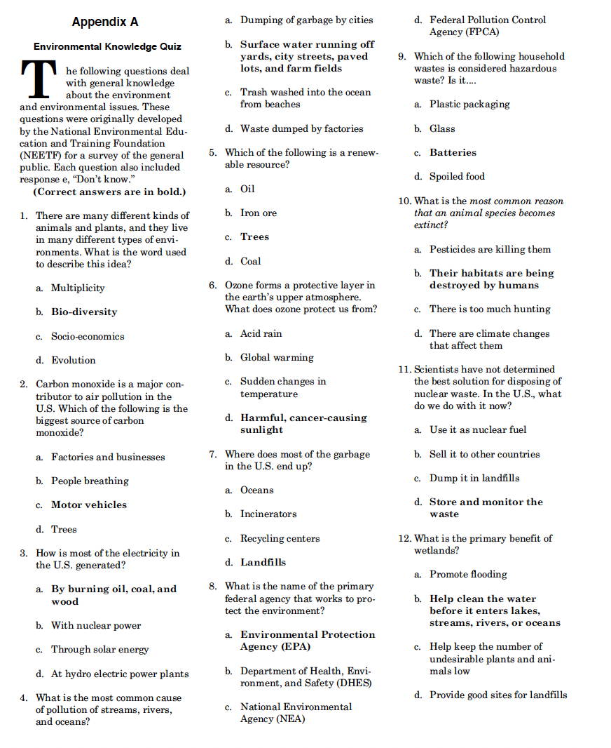 Environmental Awareness and Attitudes: Large-Scale Farmers and the ...