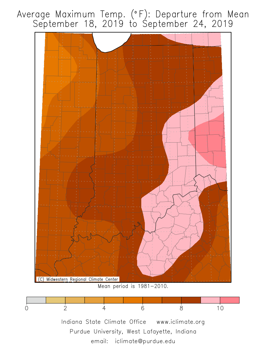 Seven Day Climate Maps – Indiana State Climate Office